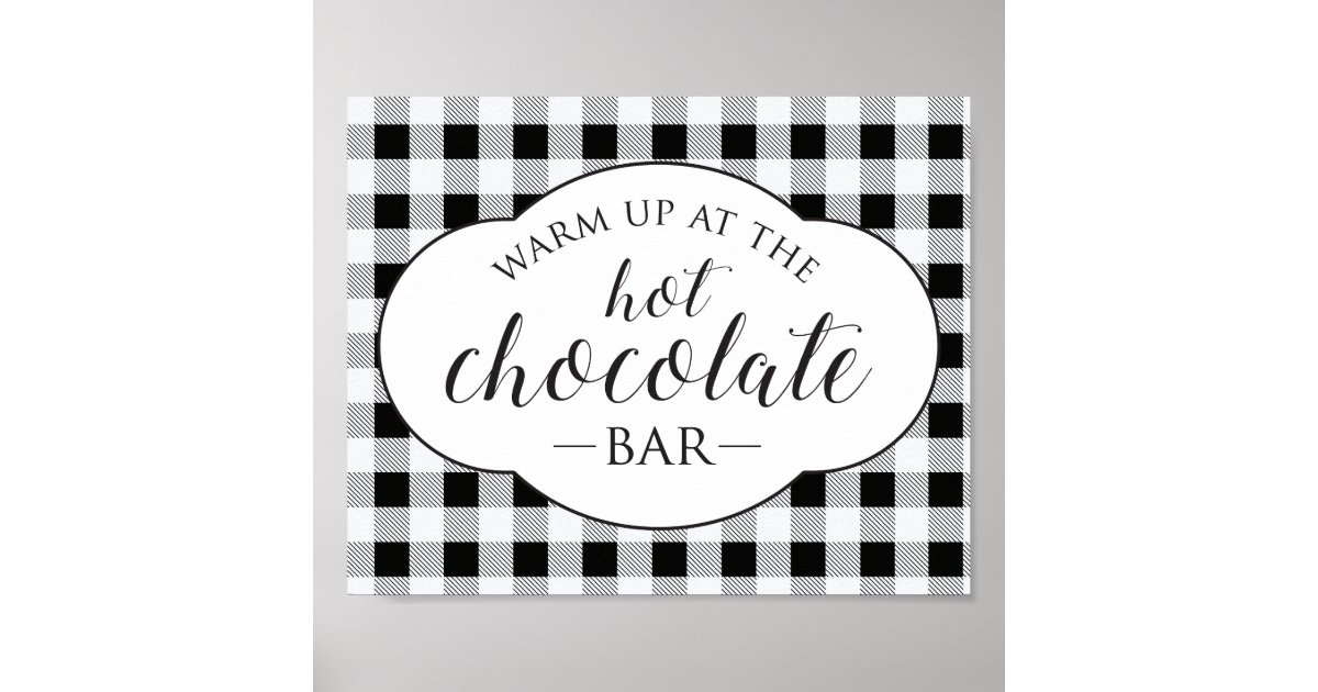 farmhouse hot chocolate bar sign | Zazzle