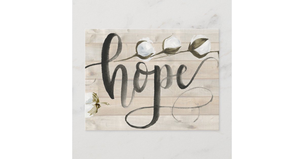 Farmhouse Inspiration -Hope Postcard | Zazzle