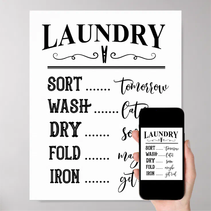 Farmhouse Laundry Room Sign | Zazzle