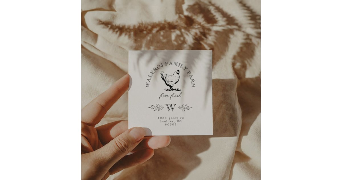 Farmhouse Modern Chicken Farm Business Card | Zazzle