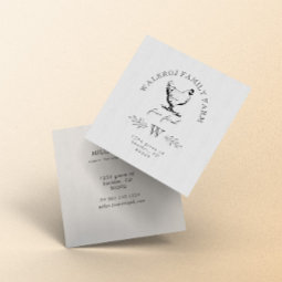 Farmhouse Modern Chicken Farm Business Card | Zazzle