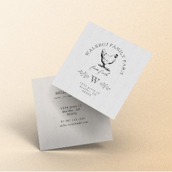 Farmhouse Modern Chicken Farm Business Card | Zazzle