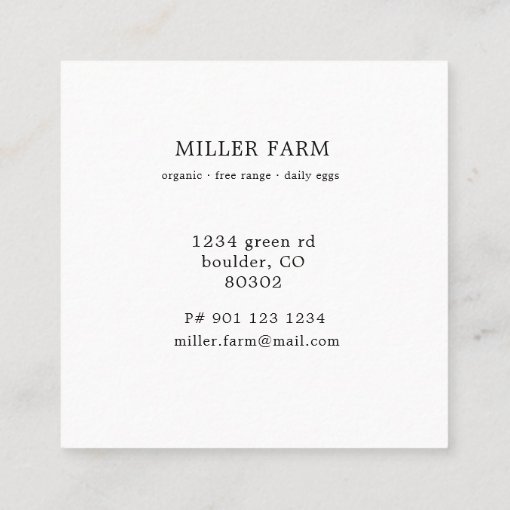Farmhouse Modern Chicken Farm Business Card | Zazzle