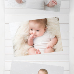 Farmhouse Photo Card Shiplap & Magnolia Wreath | Zazzle