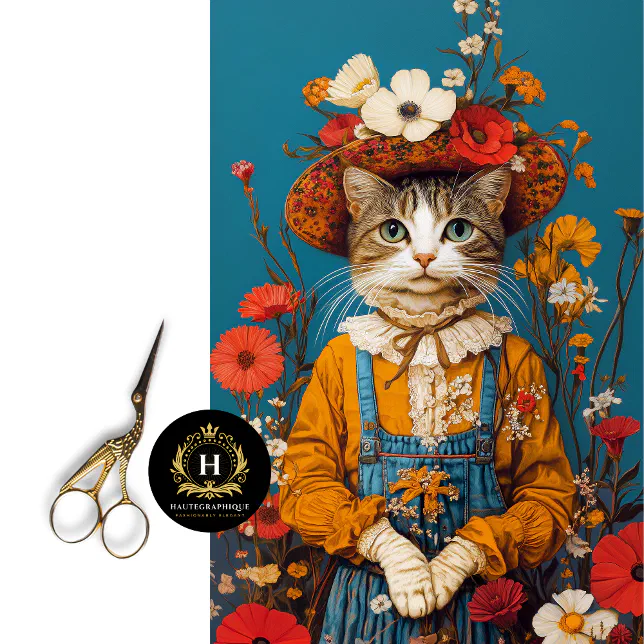 Farmhouse Rustic Cat Decoupage Tissue Paper | Zazzle