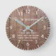 Farmhouse Rustic Faux Wood Scripture Verse Family Round Clock | Zazzle