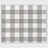 Farmhouse Rustic Grey & White Buffalo Plaid Square Wrapping Paper | Zazzle