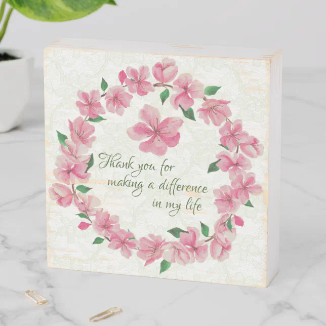 Farmhouse Style Thank You Wooden Box Sign | Zazzle