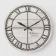 Farmhouse White Shiplap Wood Rustic Farm Art Large Clock | Zazzle
