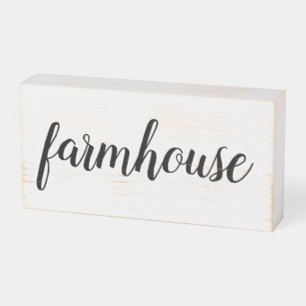 Farmhouse Wood Box Sign | Zazzle