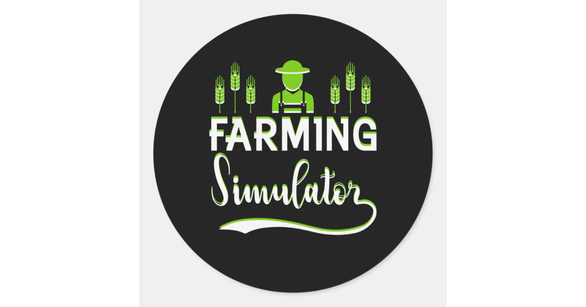 Farming Simulator Classic Round Sticker | Zazzle