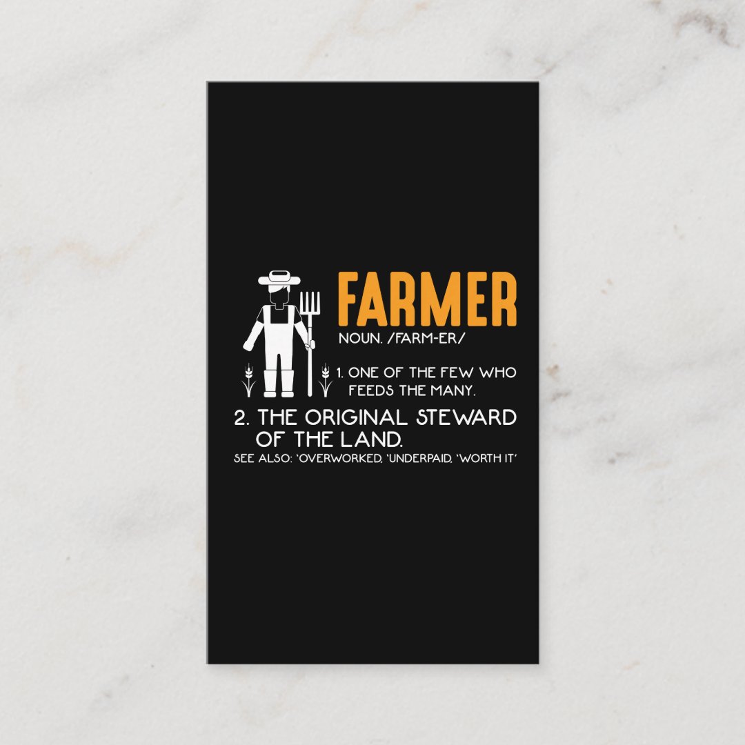 Farming Tractor Farmer Agriculture Appreciation Business Card | Zazzle