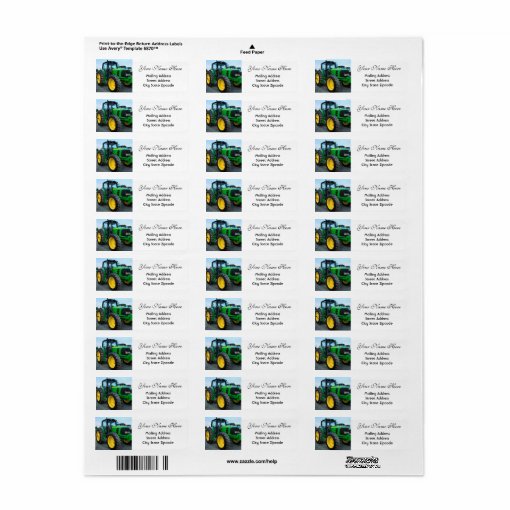 Farming Tractor Return Address Label | Zazzle