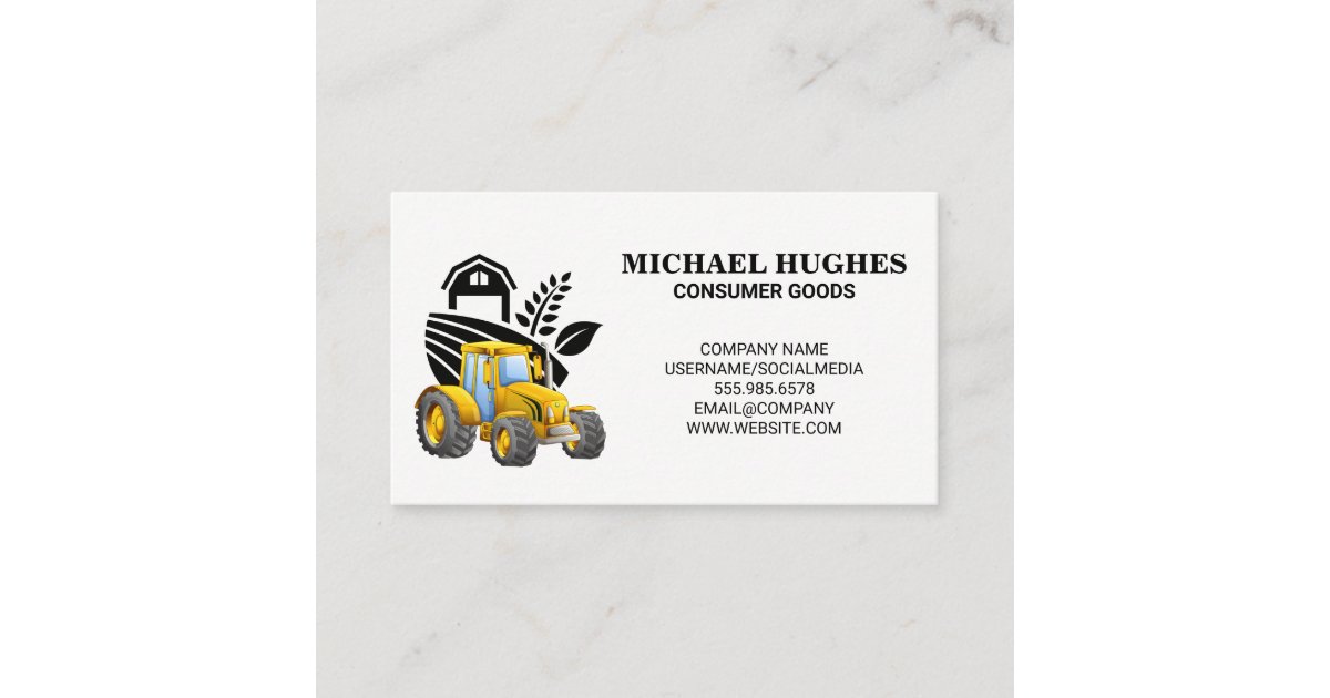 Farmland | Tractor Business Card | Zazzle