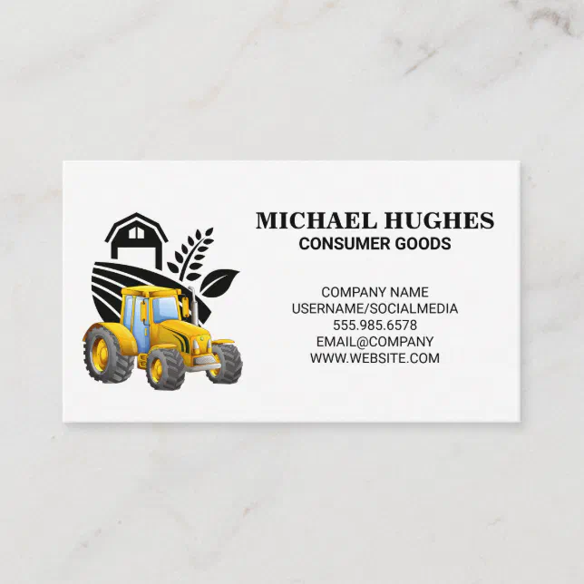 Farmland | Tractor Business Card | Zazzle