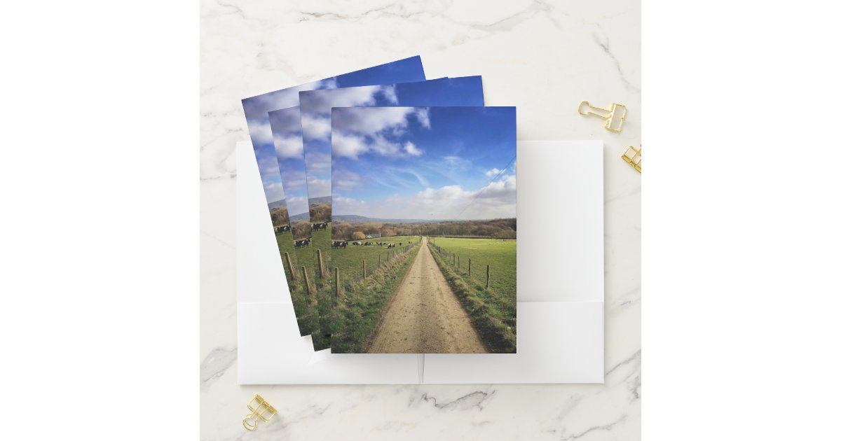 Farms | English Countryside Dirt Road Pocket Folder | Zazzle
