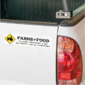 Farms=Food Respect and Support Farmers Bumper Sticker | Zazzle