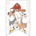 Farmyard Kids Happy Birthday Bunting Flags | Zazzle