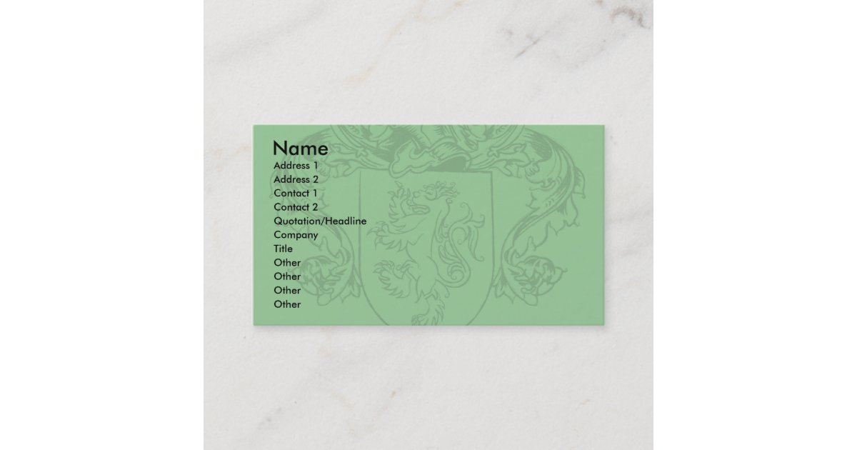 Farrell Crest Business Cards | Zazzle