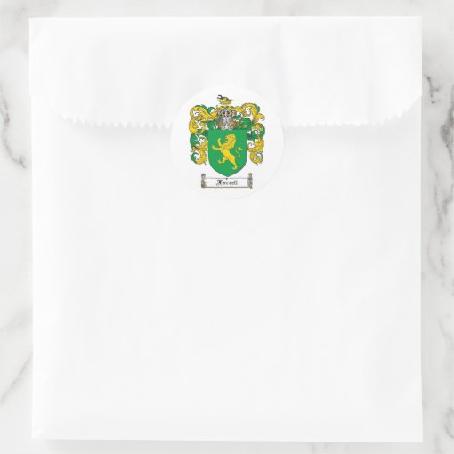 FARRELL FAMILY CREST - FARRELL COAT OF ARMS CLASSIC ROUND STICKER | Zazzle