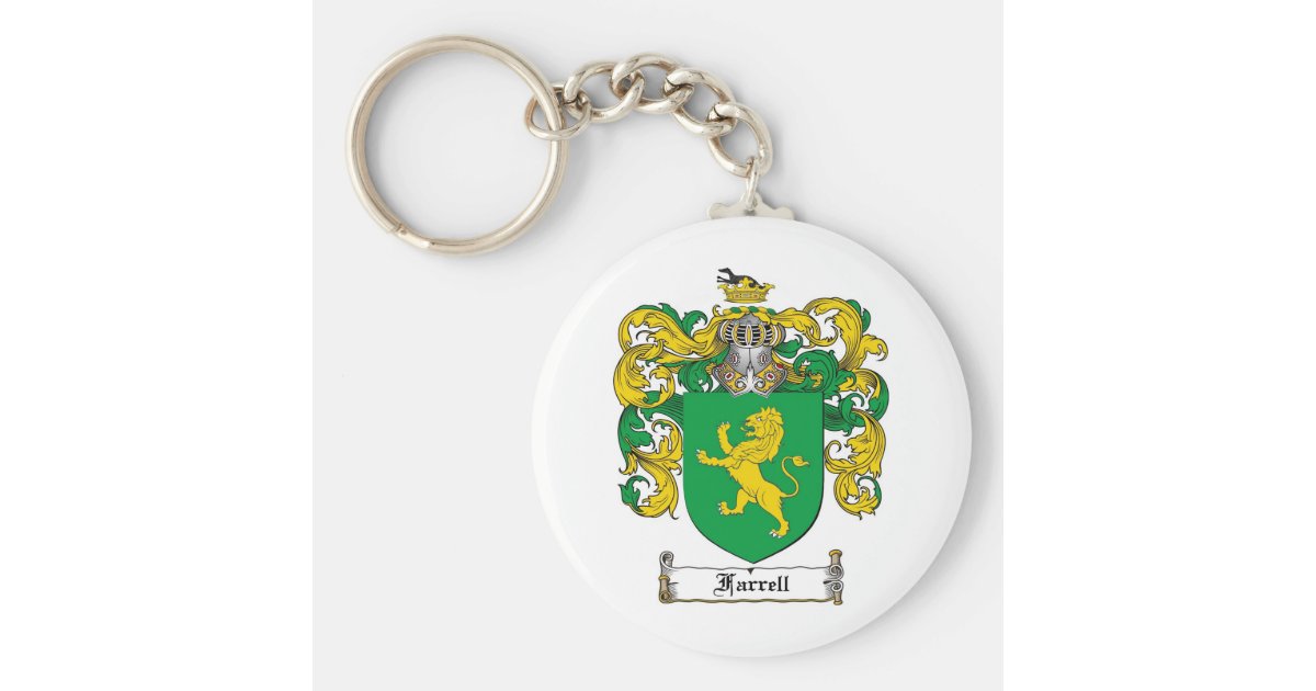 FARRELL FAMILY CREST - FARRELL COAT OF ARMS KEYCHAIN | Zazzle