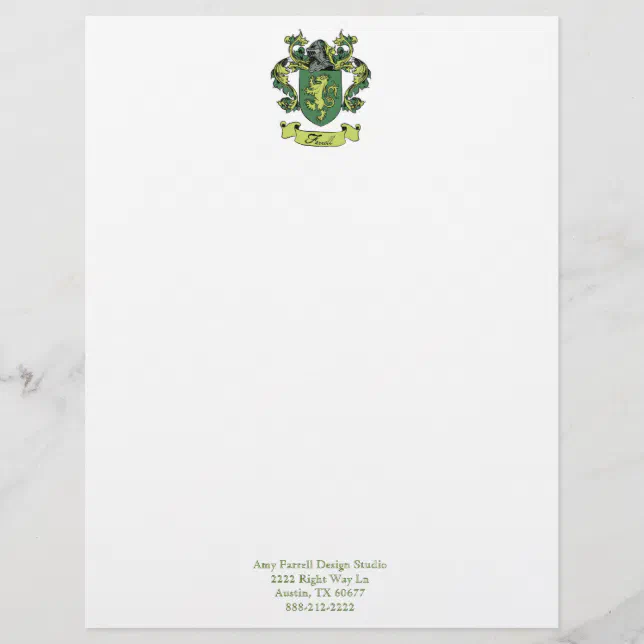 Farrell Family Crest Letterhead | Zazzle