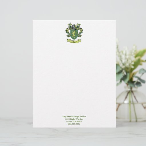 Farrell Family Crest Letterhead | Zazzle