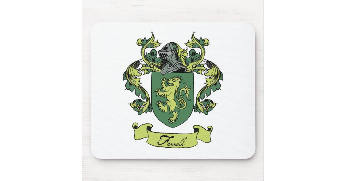 Farrell Family Heraldry Crest Mouse Pad | Zazzle