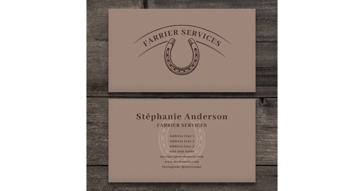 Farrier & Horseshoe Business Card | Zazzle