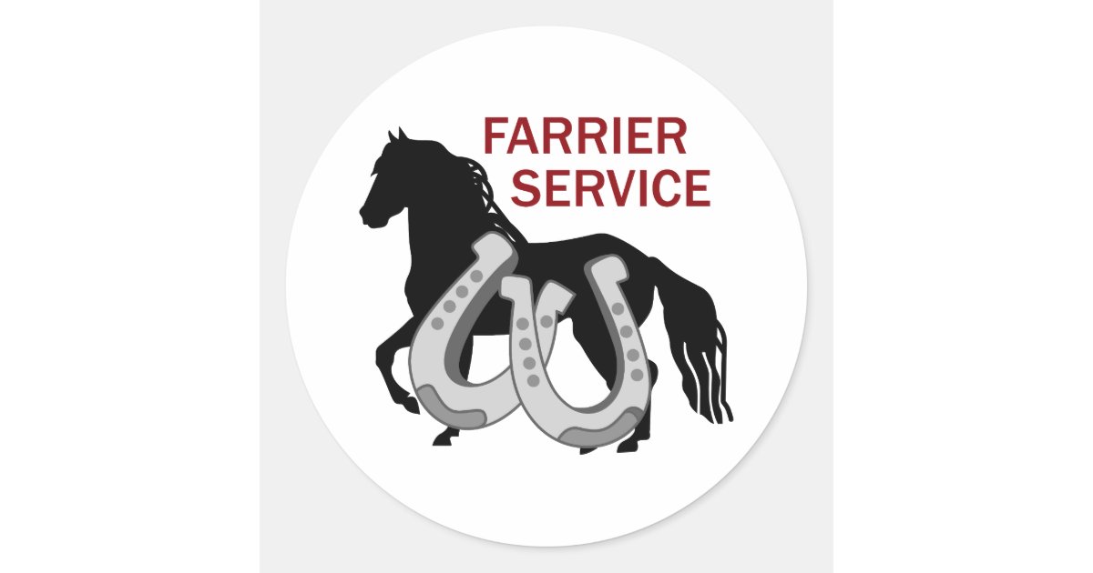 FARRIER SERVICE CLASSIC ROUND STICKER | Zazzle