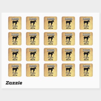 Farrier where muscle and steel collide square sticker | Zazzle