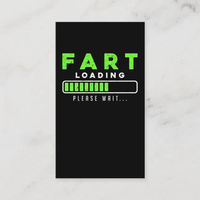 Fart Loading Funny Farting Business Card | Zazzle