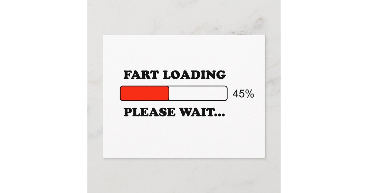 Fart loading postcard | Zazzle