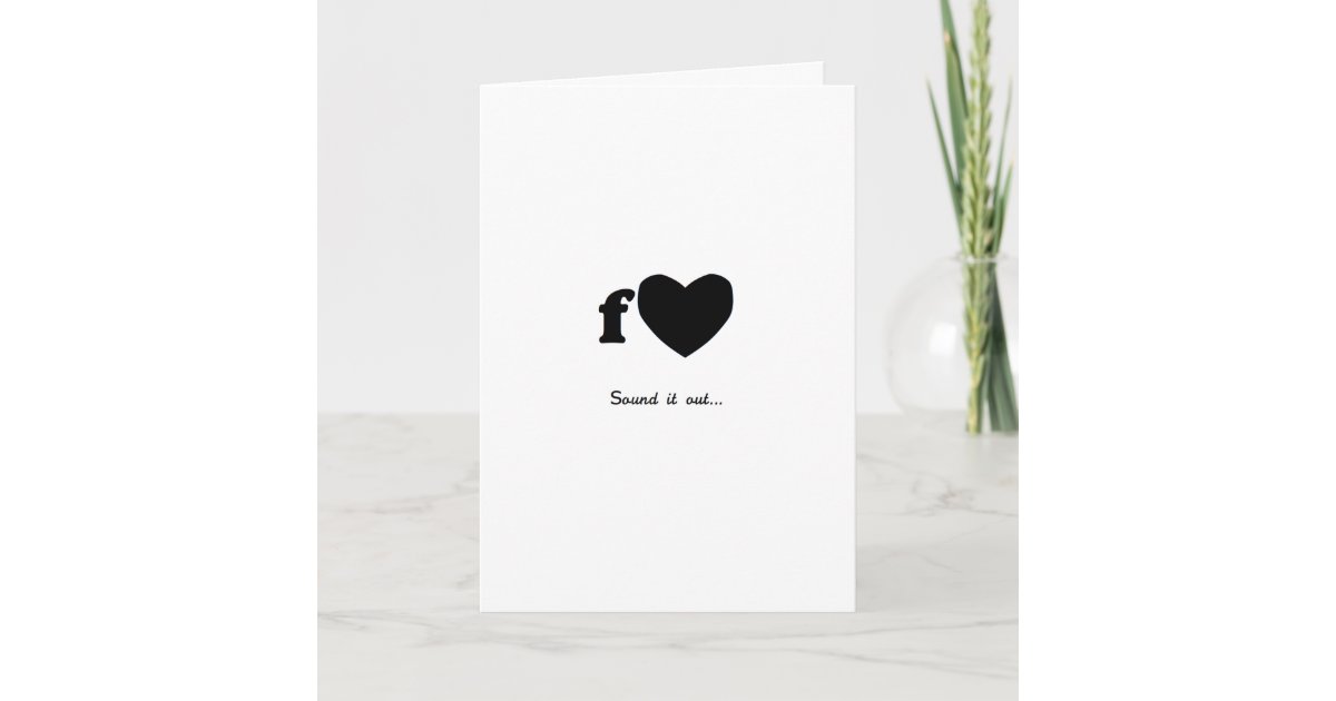 Fart Valentine Holiday Card | Zazzle
