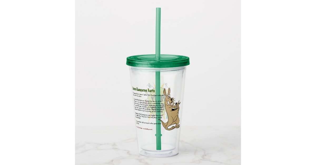 Farting Kangaroo Acrylic Tumbler | Zazzle