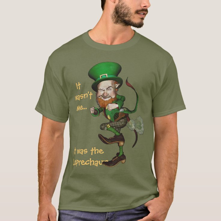Farting Leprechaun Funny Irish Tee | Zazzle