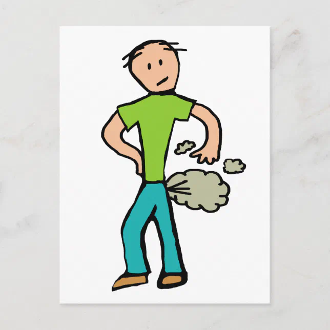 Farting Man Postcard | Zazzle