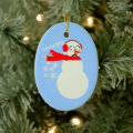 Farting Snowman Cartoon Ceramic Ornament | Zazzle