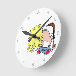 Farting Wall Clock | Zazzle