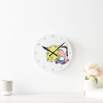 Farting Wall Clock | Zazzle