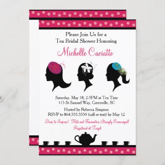 Fascinator Hat Tea Bridal Shower Invitation | Zazzle