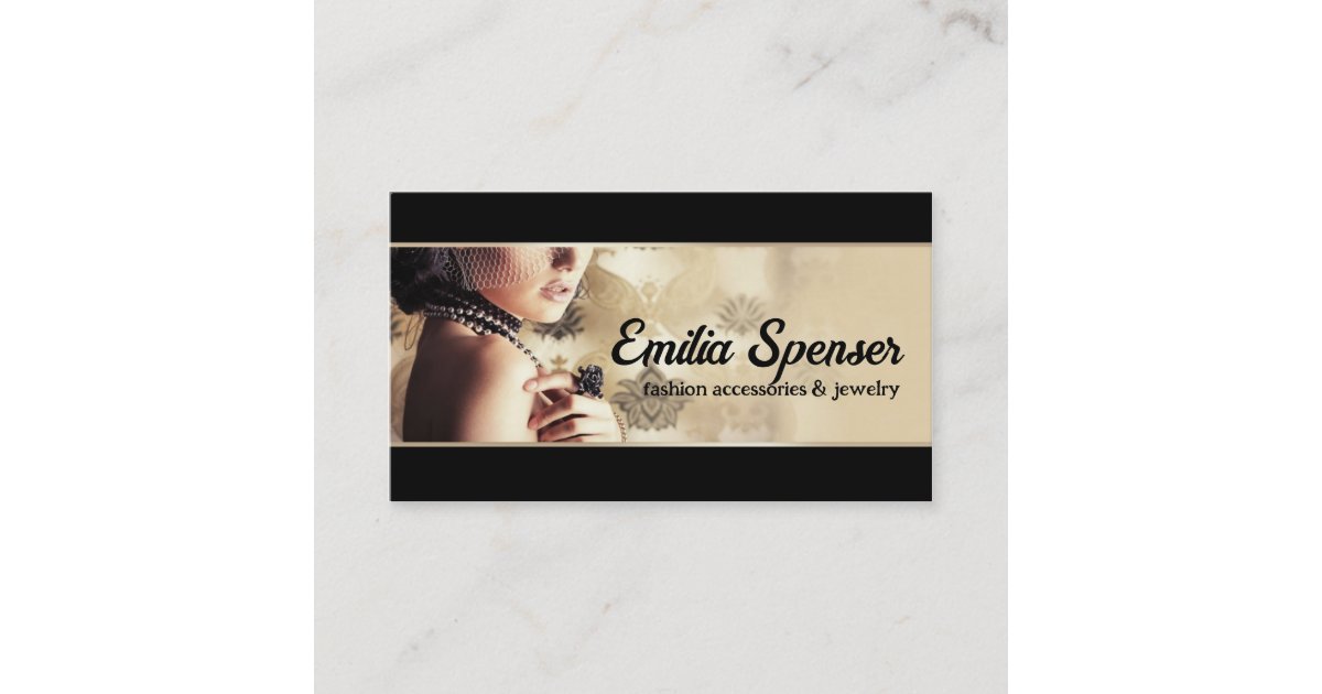 Fashion Accessories & Jewelry Business Card | Zazzle