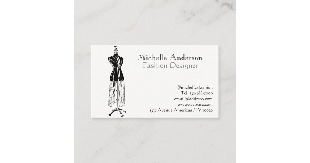 Fashion and clothing business card | Zazzle