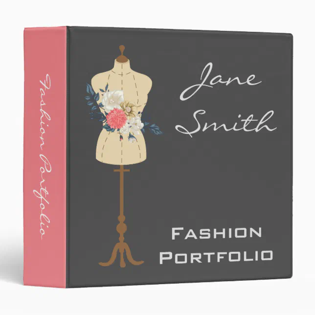 Fashion and design professional portfolio folder | Zazzle