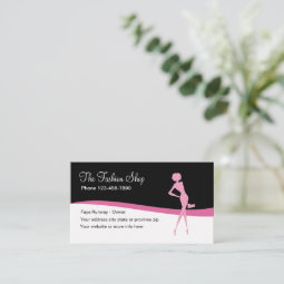 Fashion Apparel Shop Business Card | Zazzle