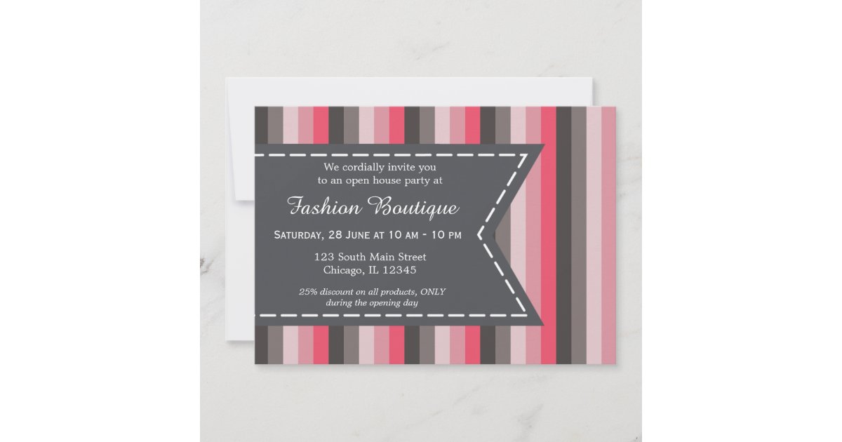 Fashion boutique invitation | Zazzle