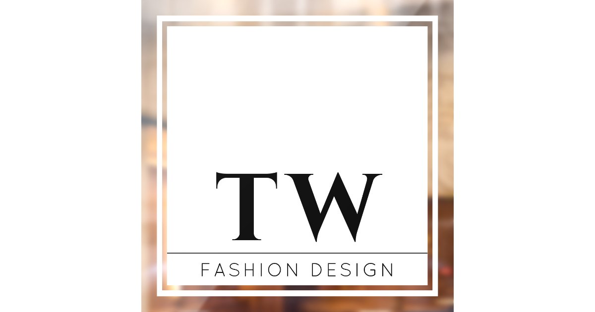 Fashion Company Sign White Window Cling | Zazzle