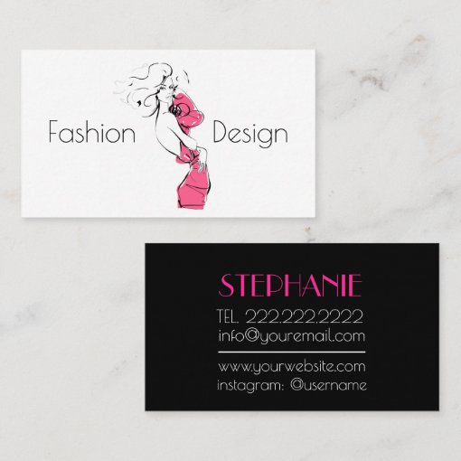 Fashion design business card | Zazzle