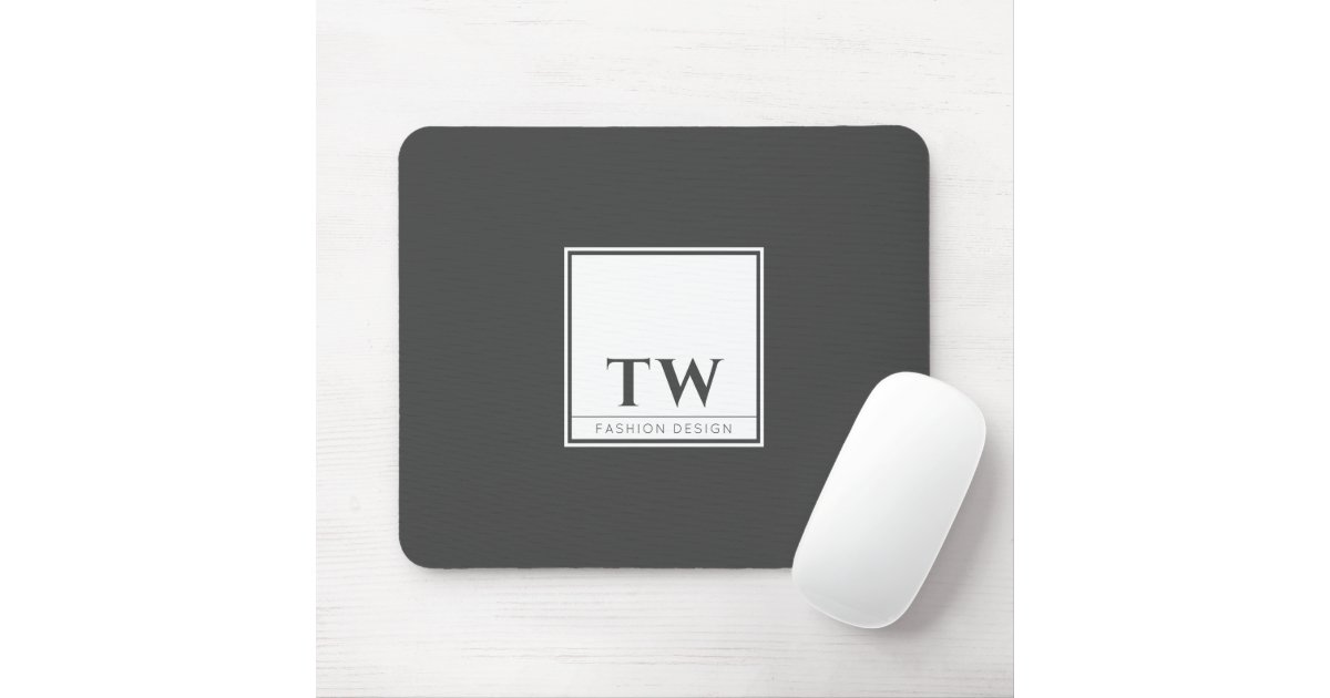 Fashion Design Dark Grey Mouse Pad | Zazzle