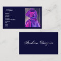 "Fashion Designer" Blue Dress Profile Card | Zazzle